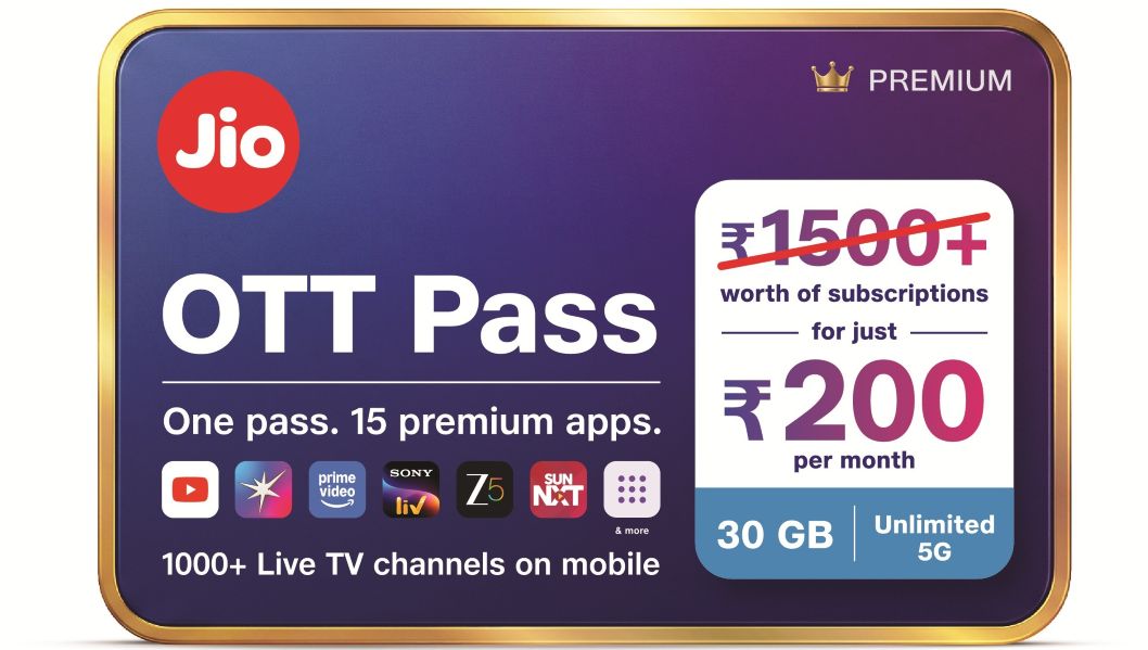Reliance Jio Launches All in One ₹200 OTT Pass, Know Details Here - The ...